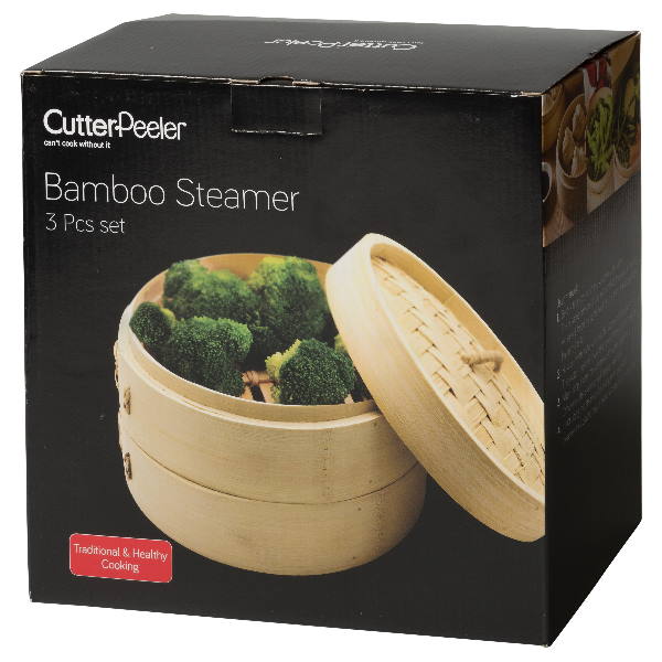 סטימר אידוי מבמבוק 2 קומות CutterPeeler 25cm - 4Chef